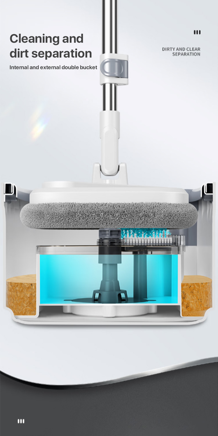 Joybos Self Wash Spin Mop M16 Spinner Flat 360 Rotating Cleaner With Turbo Flushing Bucket ...