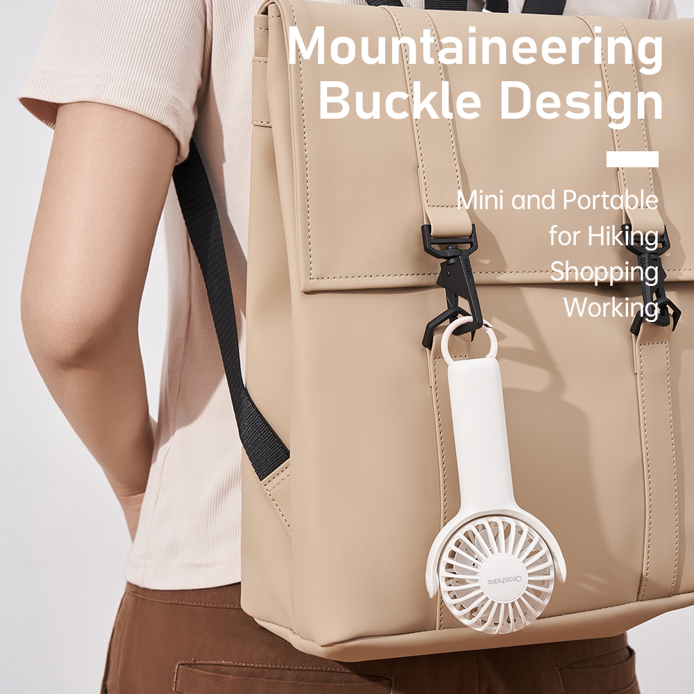 Orashare HF02Pro Mini Fan Rechargeable 1200mAh Battery 360° Rotatable ...