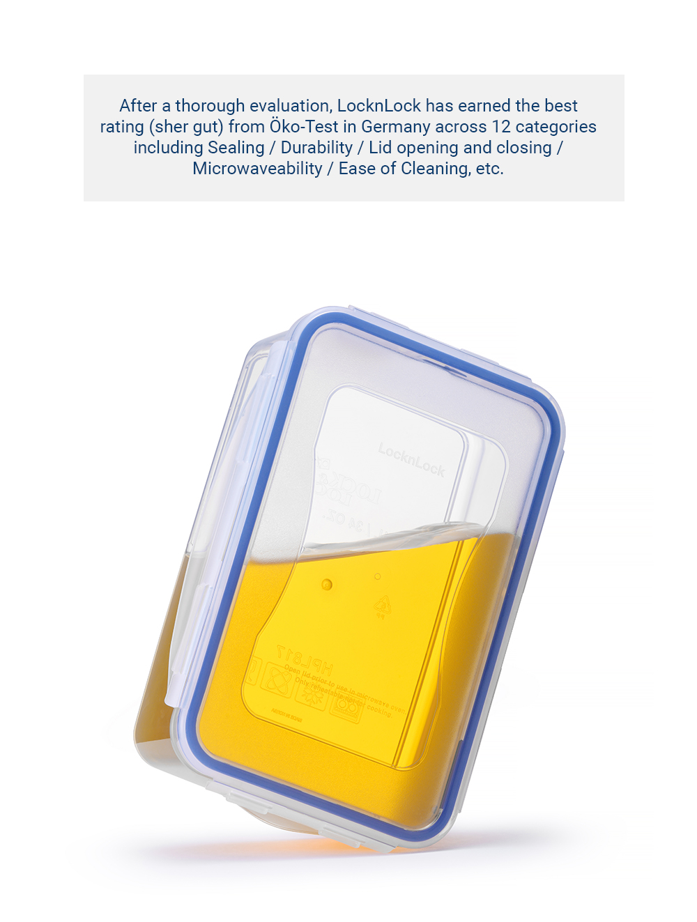 LocknLock Eco-Friendly Classic Airtight Rectangular Food Container 600ml HPL811 | Shopee Philippines