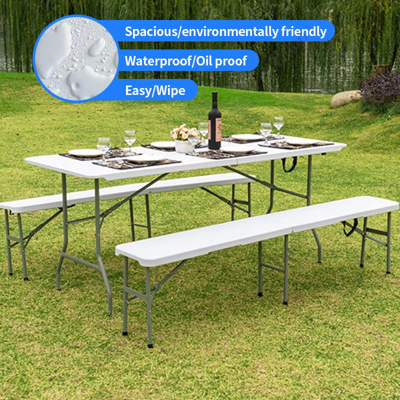 Folding Table 1.8M Foldable Table Portable Outdoor Folding Table Dining ...