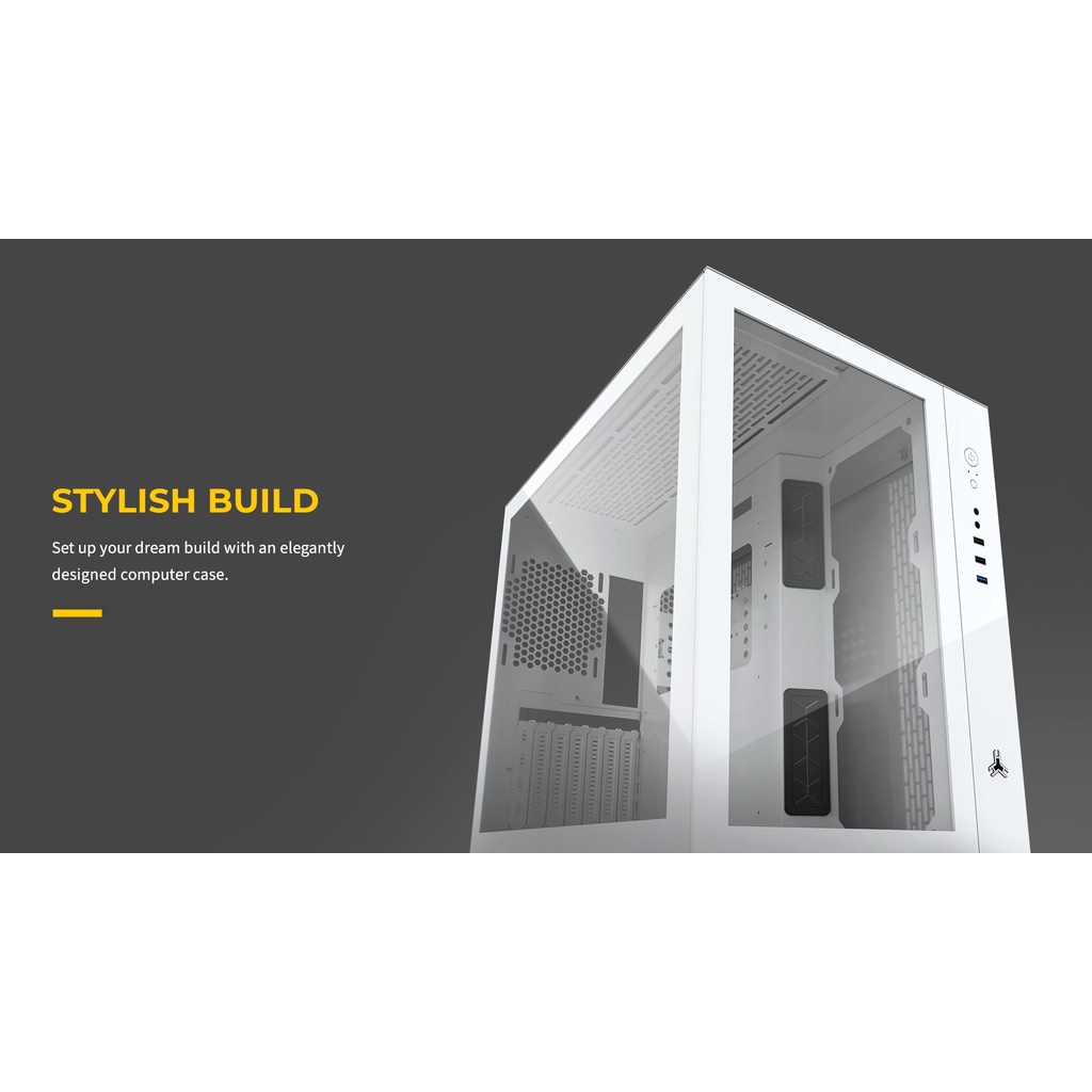 RAKK Hamrus pc case gaming| White/ Black| Mid Tower | Shopee Philippines