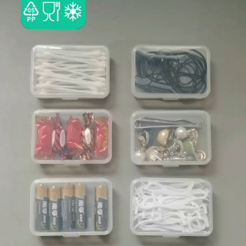 5pcs Clear Plastic Pack Pins Earplug Office Stationery Storage Boxes ...