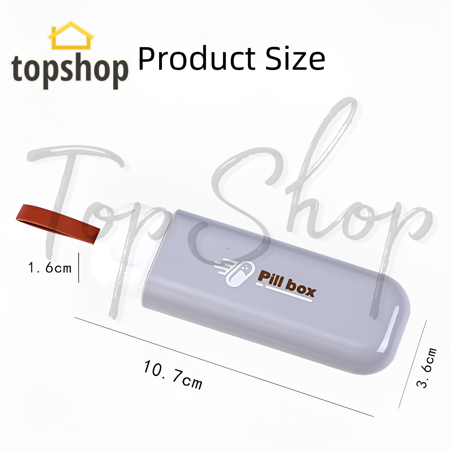 TOPSHOP 1pc Small Pill Box Portable Mini Tablet Dispensing Box ...