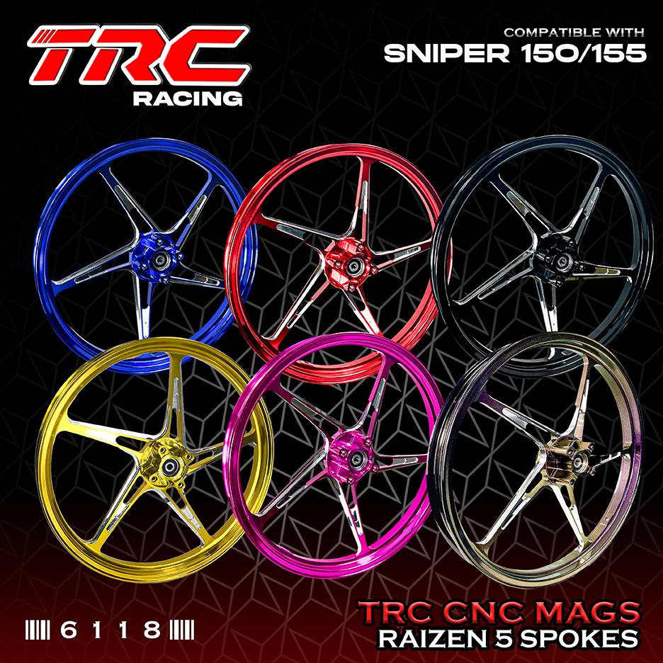 TRC CNC Mags Raizen 5 Spokes 1.6 x 1.6 x 17 Malaysian Concept Sniper ...