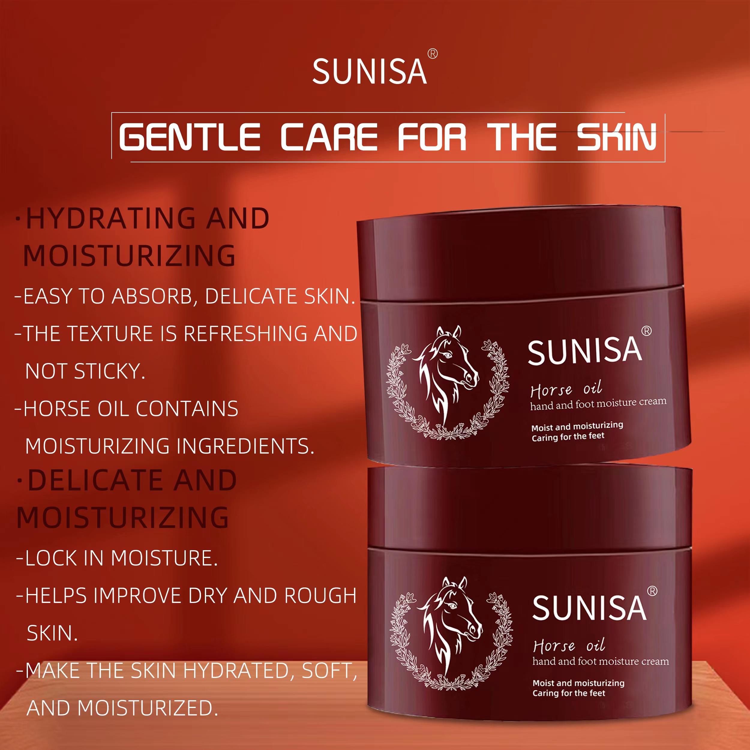 SUNISA Horse Oil Foot Cream for Cracks and Dry Cracked Heel Cream Foot ...