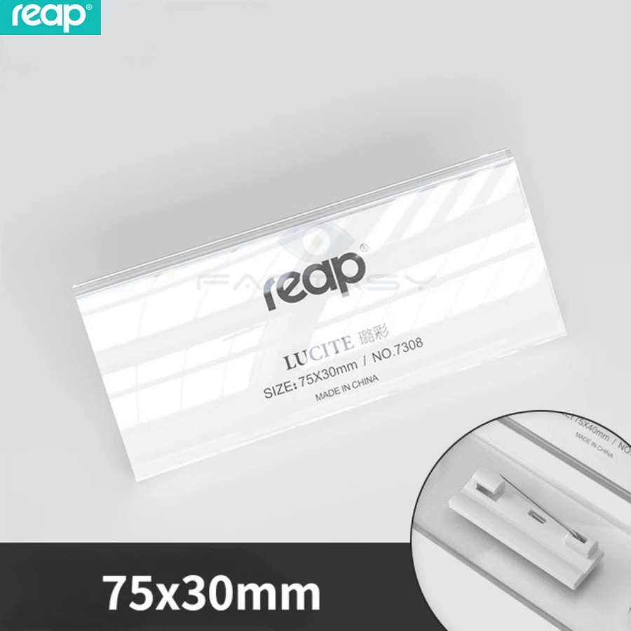 Authentic REAP Acrylic Lucite Magnetic Name Tag Badge Magnet Badges Id ...