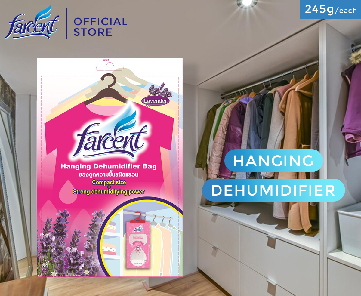 Farcent Hanging Dehumidifier Bag - Lavender 245ml | Shopee Philippines
