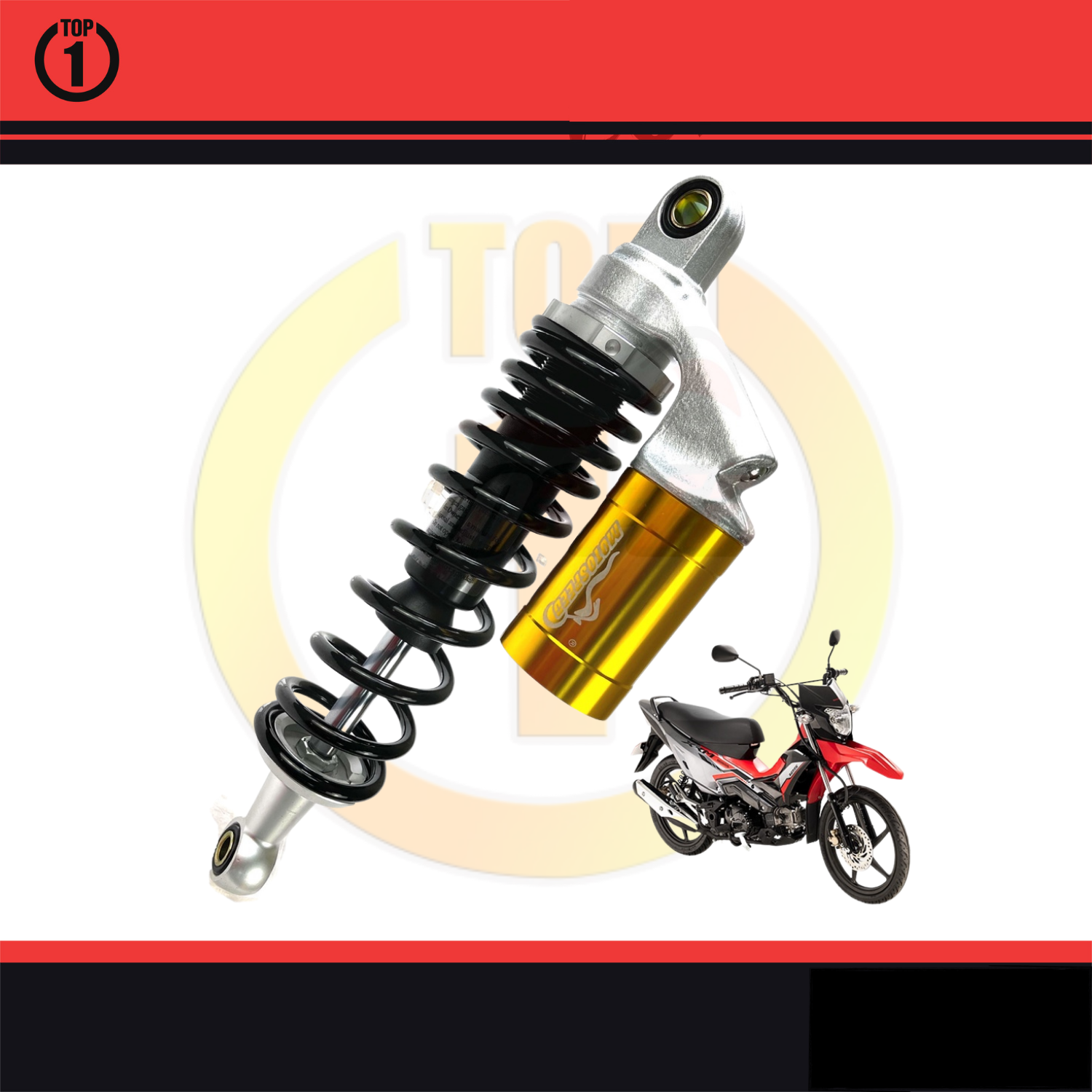Top1 Motors 1 Pair Rear Dual Shock Absorber 310mm for XRM WAVE RAIDER ...