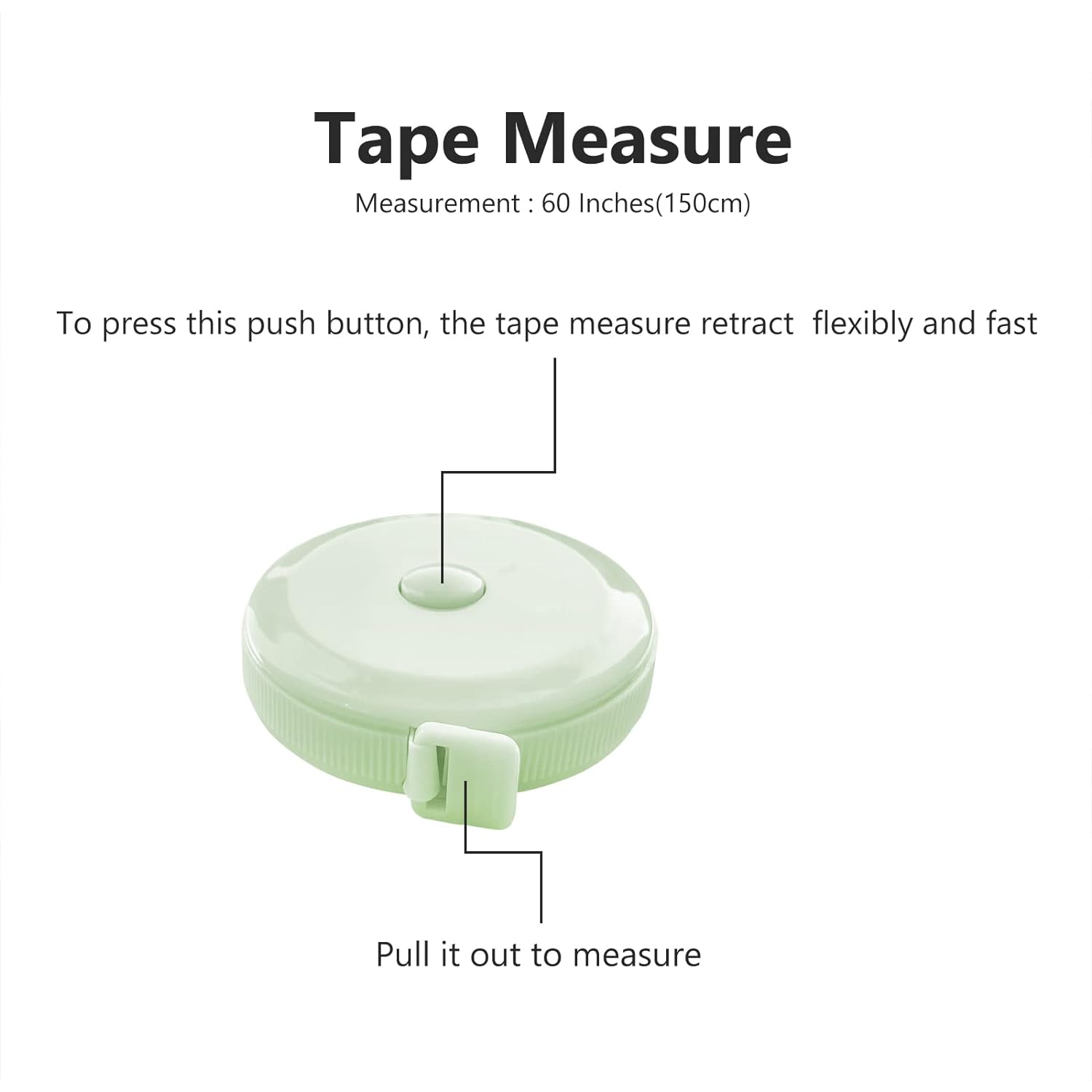 1.5m Round Soft Tape Measure Clothes Measuring Cute Meter Ruler ...
