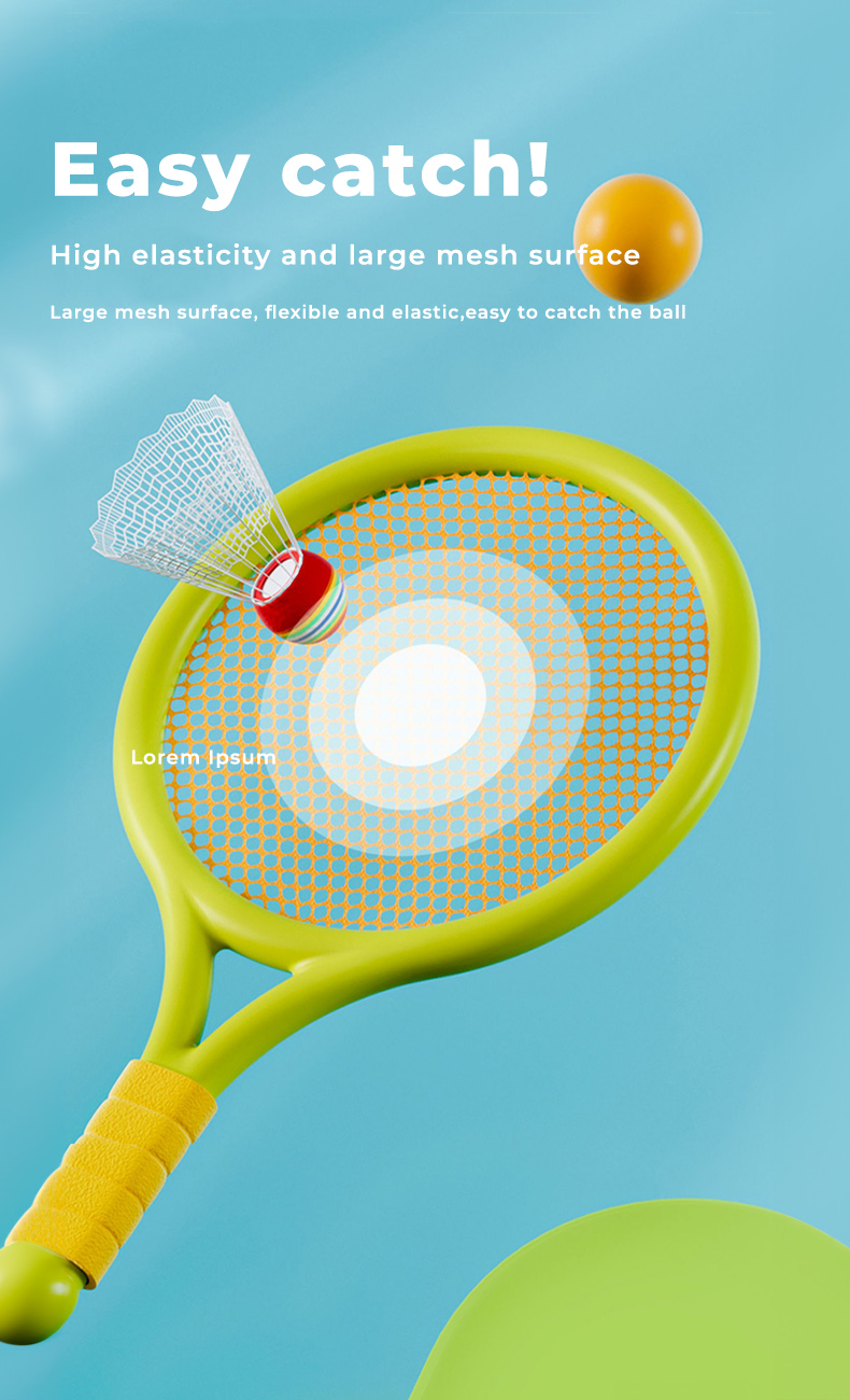 Baby Pro Kids Badminton/Tennis Rackets and Ball Toy Set Indoor and ...