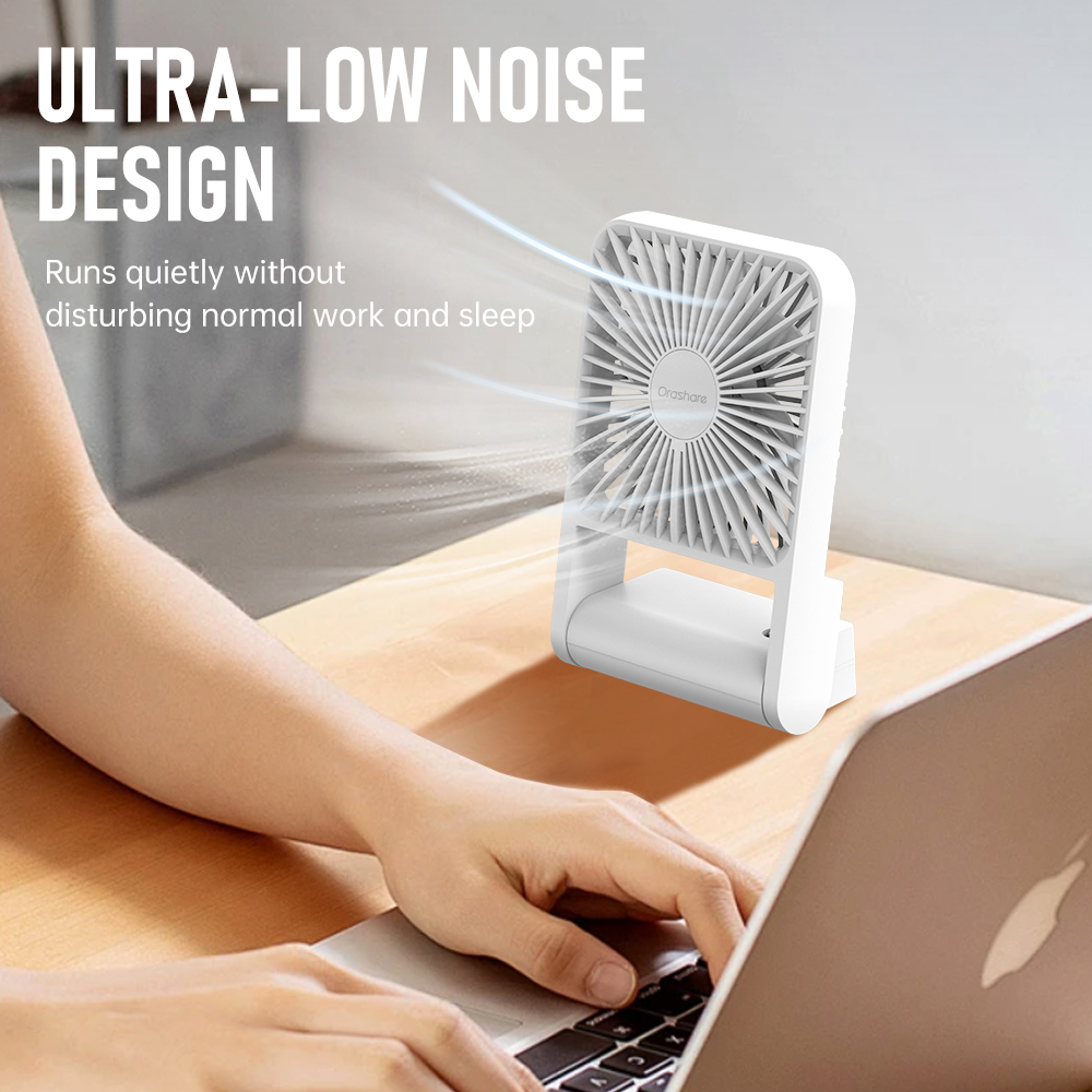 Orashare DF02 Portable Desk Fan Rechargeable Foldable Electric Fan 3 ...