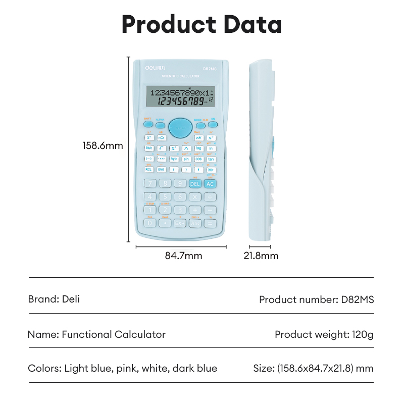 Deli Scientific Calculator Function Plus Calculator Multifunction ...