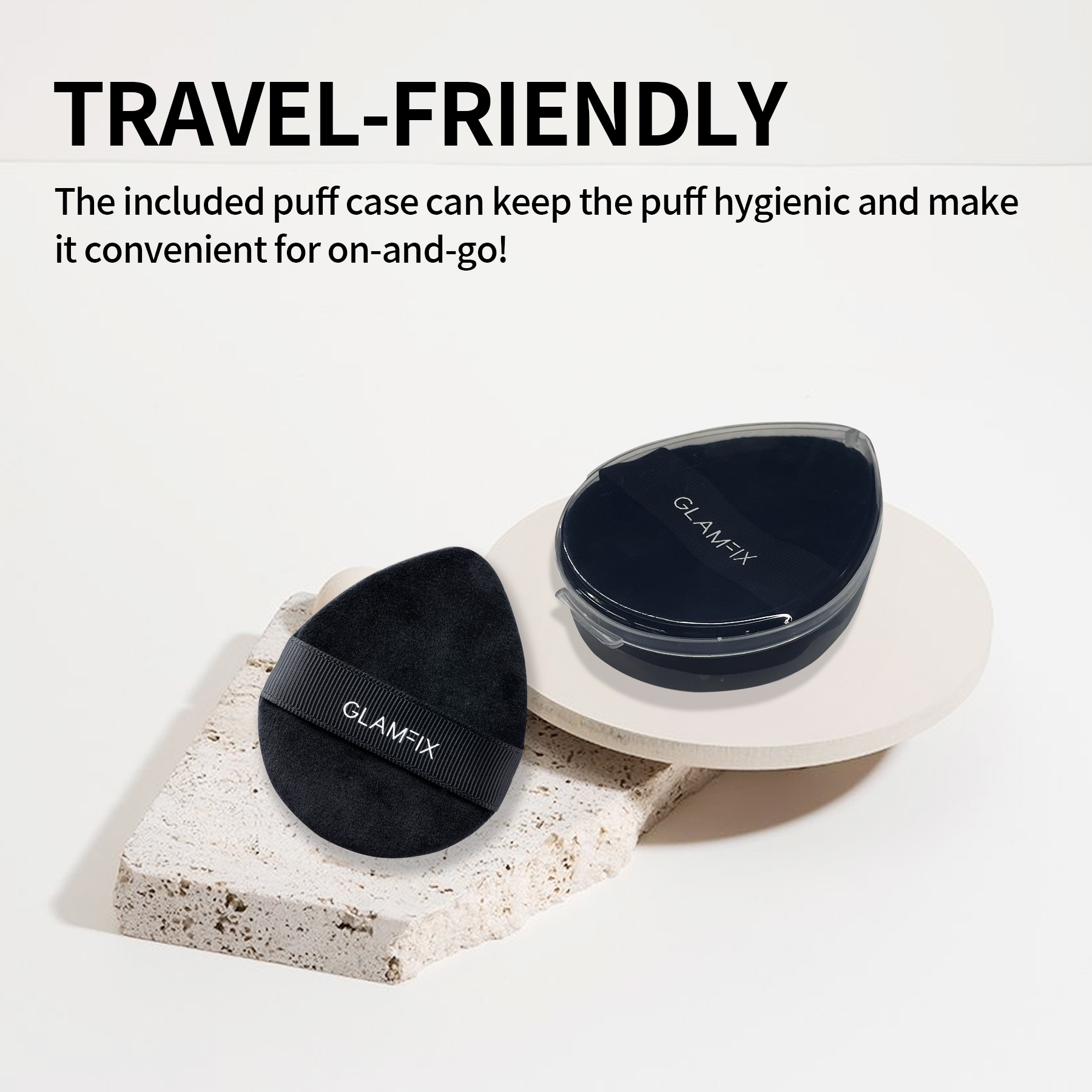 GLAMFIX Velvet Powder Puff | Soft Blending Make-up Puff | Powder Puffs ...