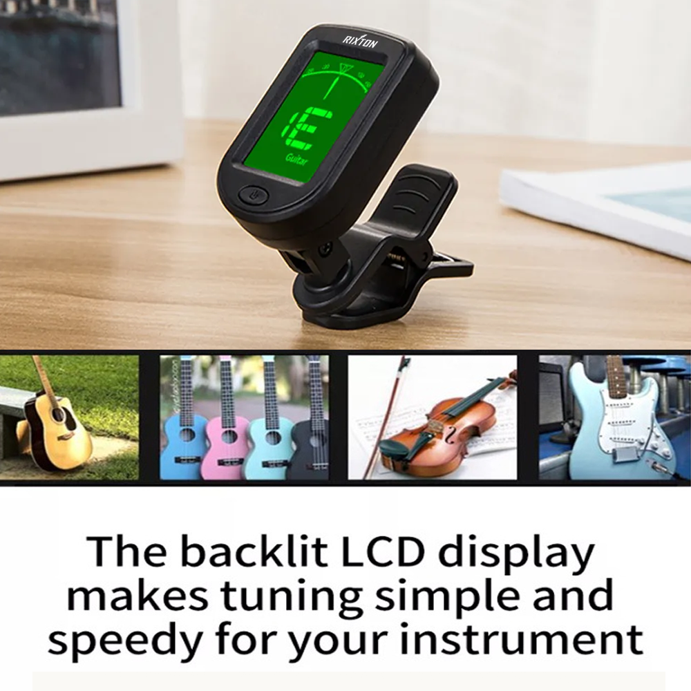 RIXTON Acoustic Guitar Tuner Ukulele Tuner Digital Clip-On Electric ...