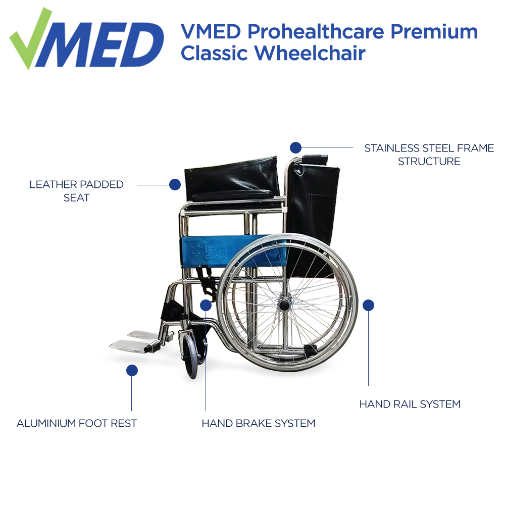 VMED Prohealthcare Premium Classic Wheelchair | Shopee Philippines