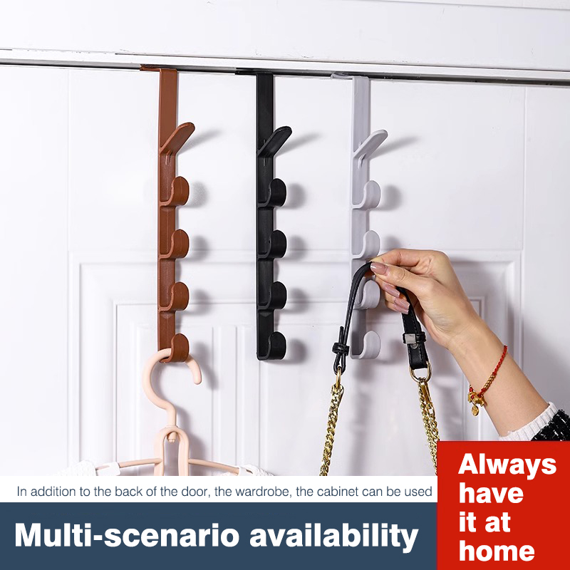 5 Hooks Multifunctional Five-section Behind Wardrobe Room Kitchen ...