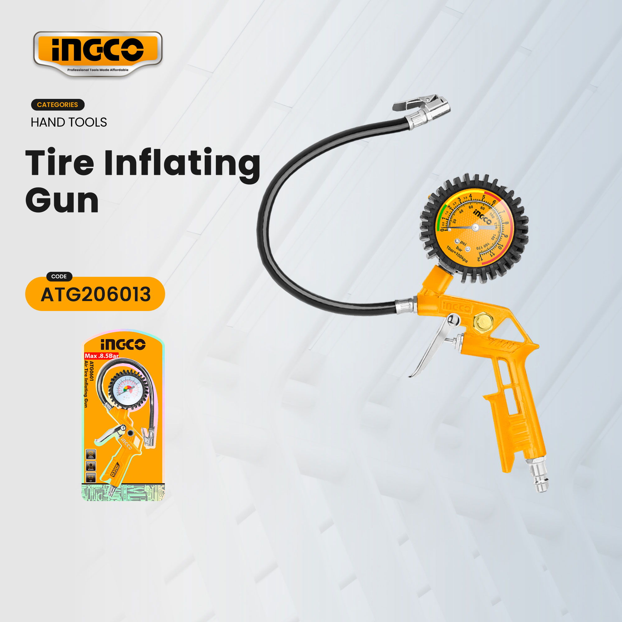 Ingco Air Tire Inflating Gun ATG206013 IHT | Shopee Philippines