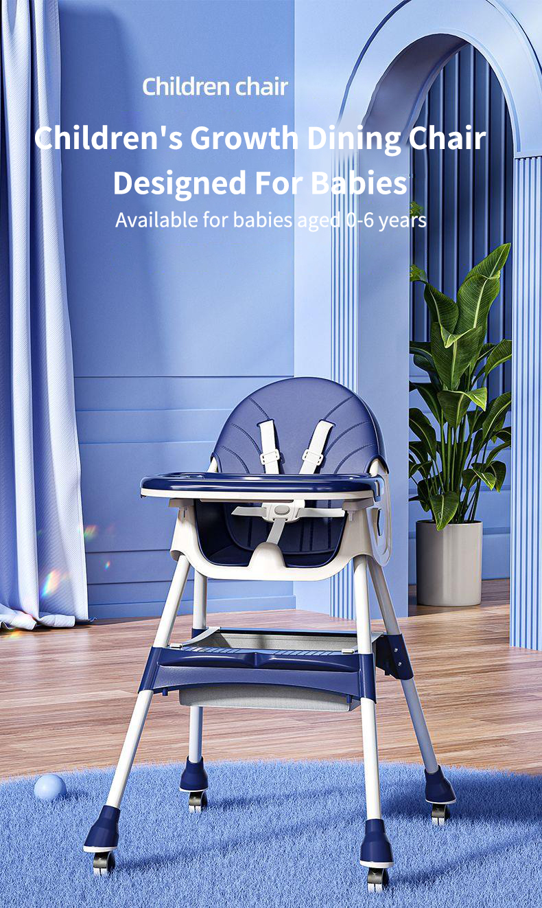 Baby high chair Adjustable tray Baby high chair feeding Foldable high ...