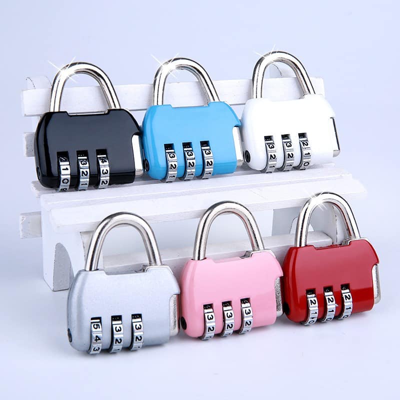 3 Digit Combinations Padlock Safe Cipher Lock Small Combination Lock ...