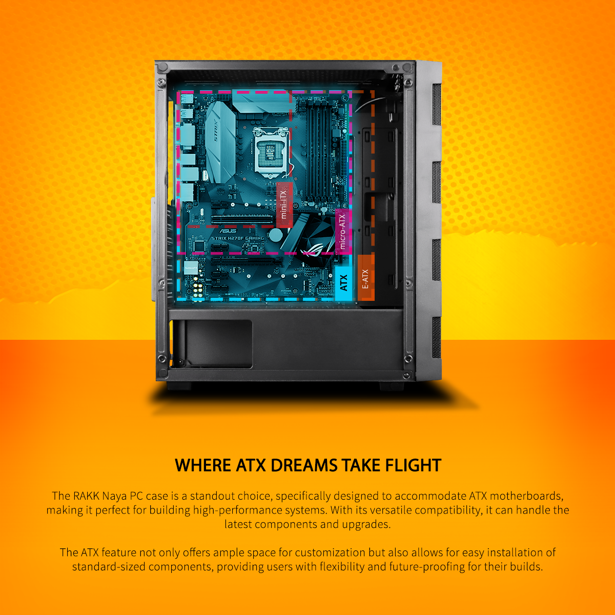RAKK NAYA Matx and ATX Mesh Gaming PC Case Black | Shopee Philippines