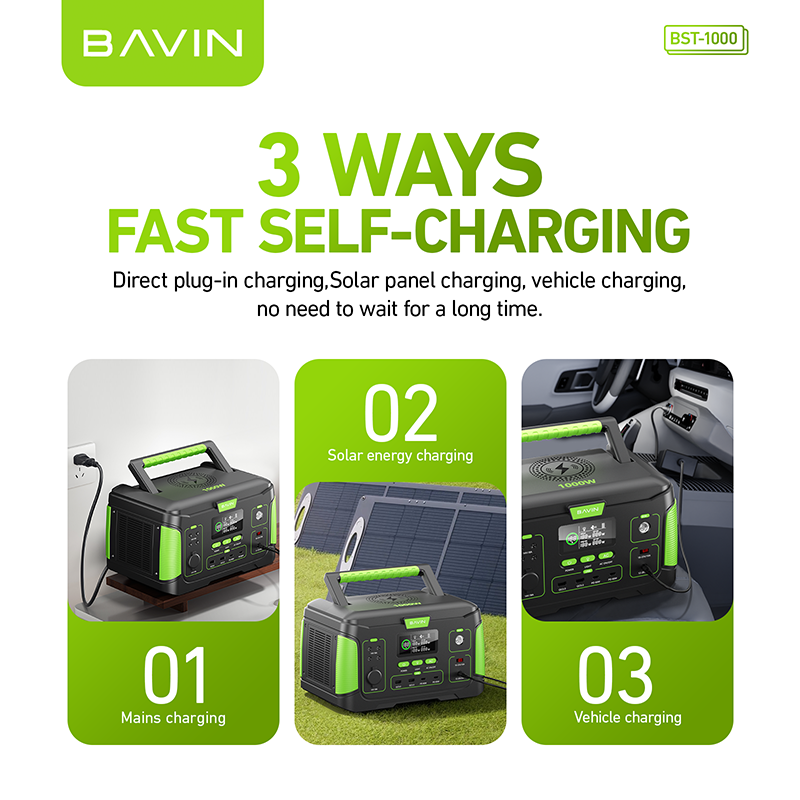 BAVIN BST1000 1000W 218400mAh/ 650W 171600mAh /300W 72800mAh Power ...