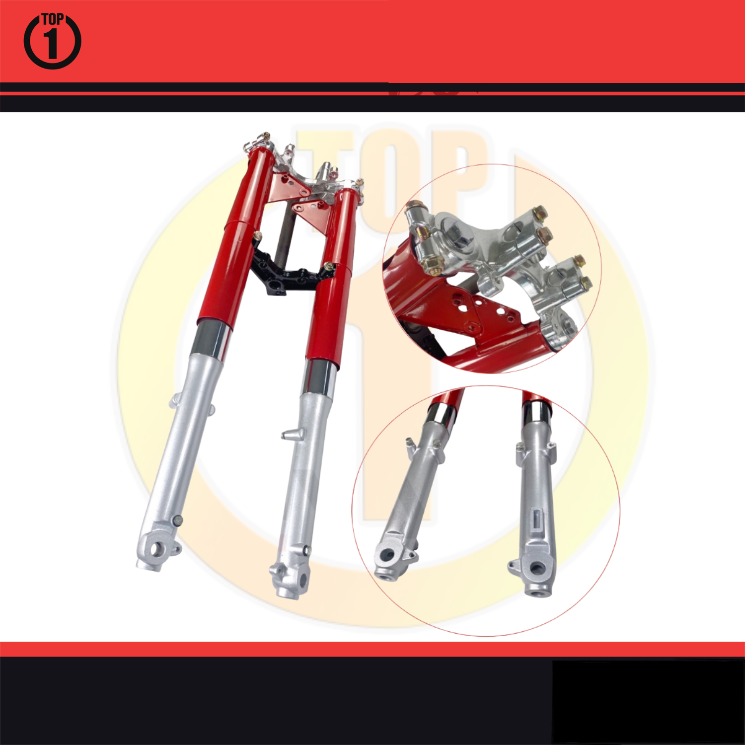 Top1 Motors front shock assembly with T Post assembly 1 Set For Honda ...