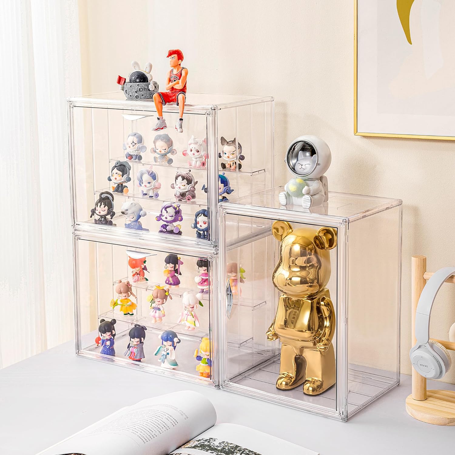 Rules POPMART Labubu Arcylic Display Case Magnetic Dustproof Clear Toy ...