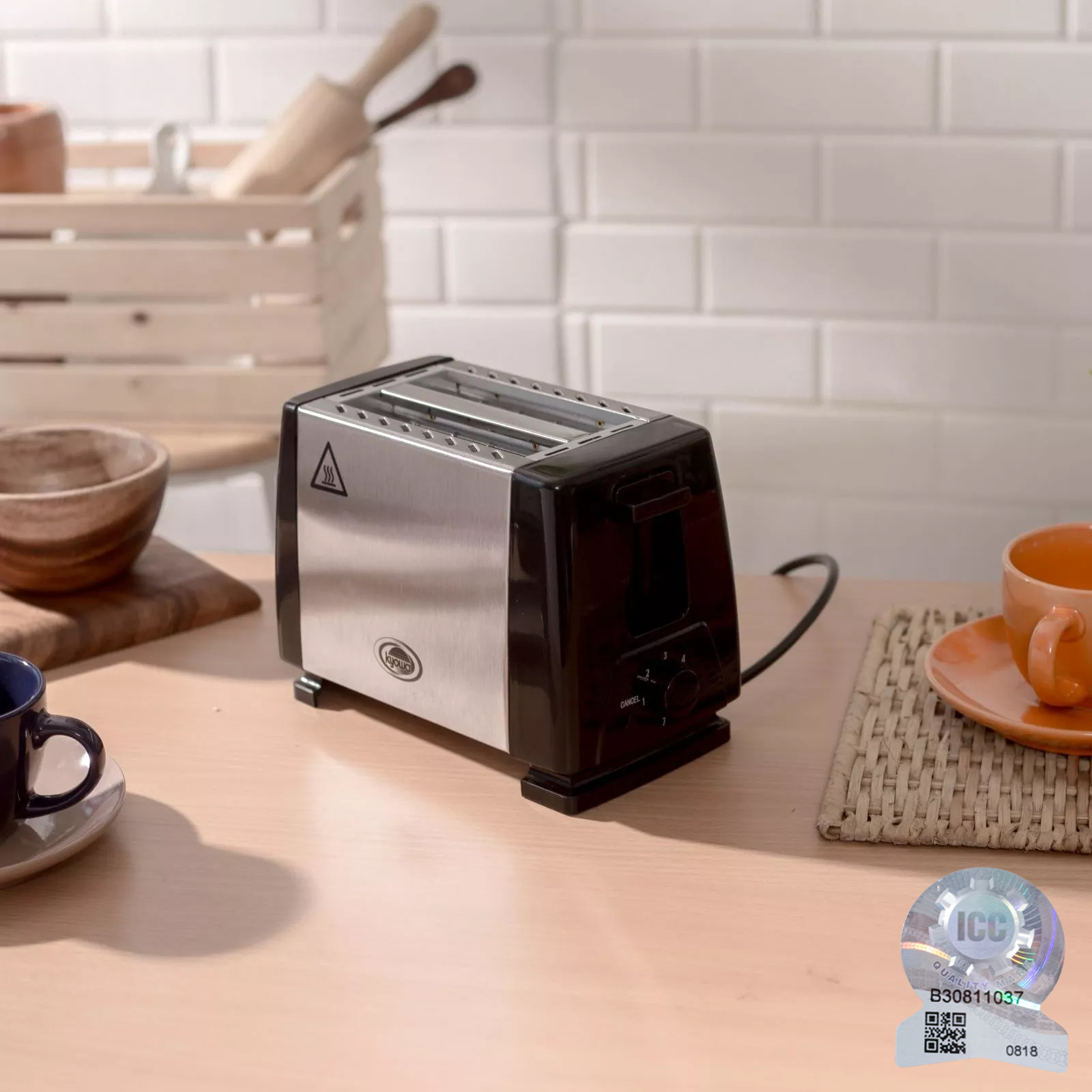 Kyowa by Winland 2-Sliced Pop Up Bread / Electric Toaster with 7 Bread ...