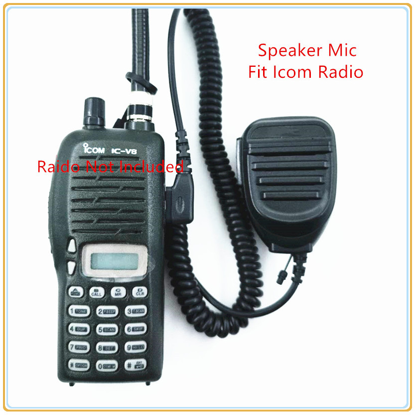 2Pin Speaker Mic Compatible With Two Way Radio Walkie Talkie Icom IC-V8 ...