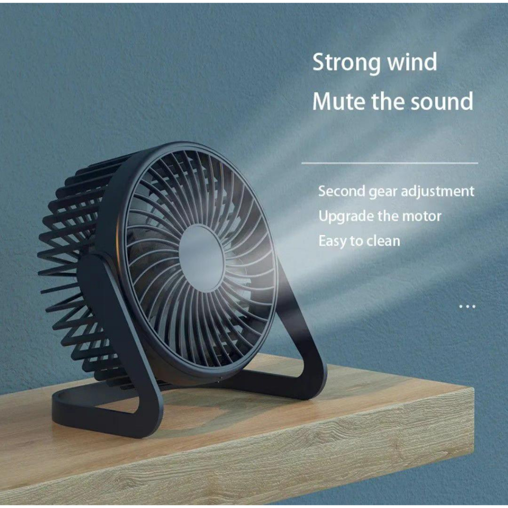 JM USB Fan 5 Inch Mini Silent Desk Fan Desktop Student Dormitory Small ...