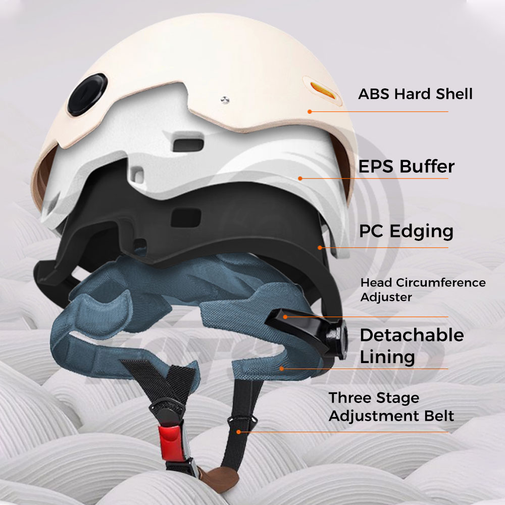 HOTSPEED Helmet Motorcycle Half Face For Women With ICC Dual Mirror ...