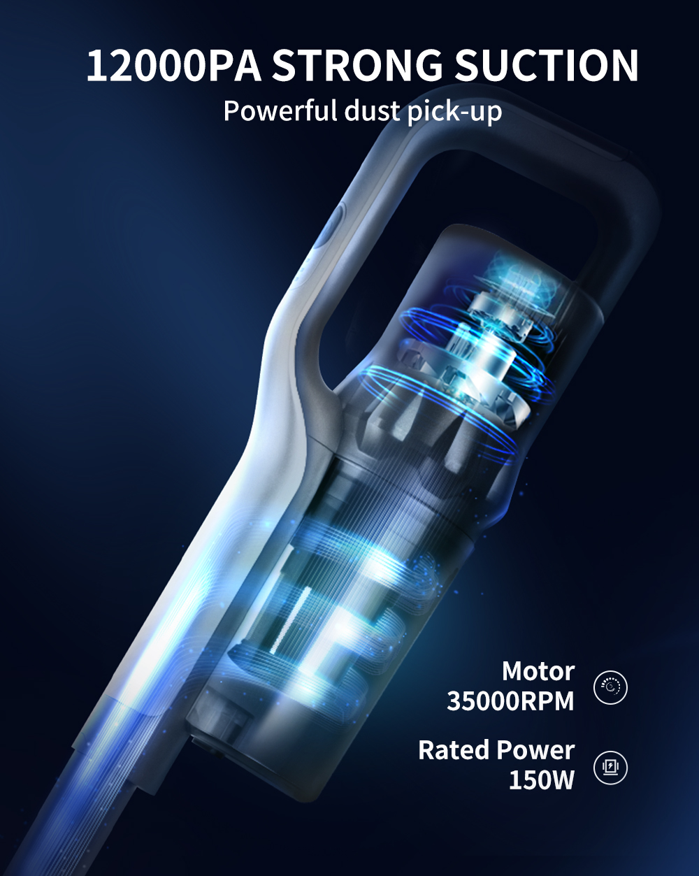 Simplus Cordless Vacuum Cleaner Portable Handheld Strong Suction ...