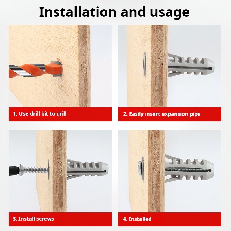 Per Box/50pcs High Quality Heavy-duty Tox with screw/Expand nails with ...