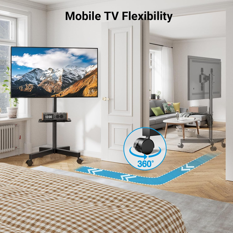 Inplay LMT-1 TV Cart TV Stand Mount Movable Rolling TV Stand with ...