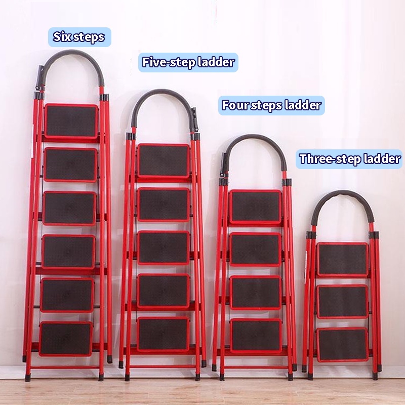 3/4/5/6/7 Step ladder Aluminum ladder Foldable Household heavy duty ...