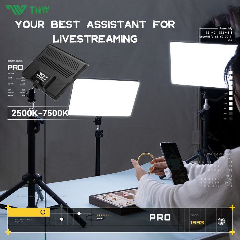TNW 11 inch LED Video Panel Light Photography Lamp Studio Lighting With ...