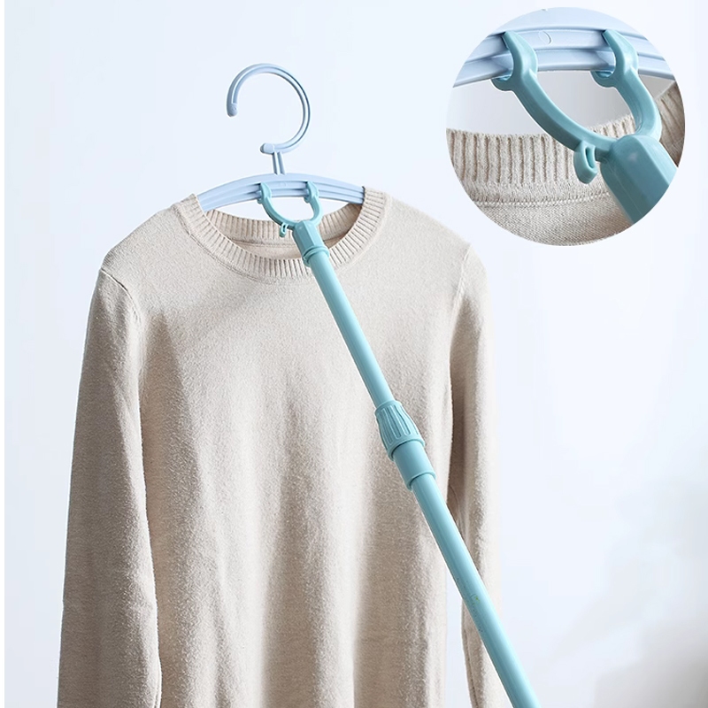 Reach Pole with Hook Pole Closet Hook Extendable Reaching Tool Stick ...