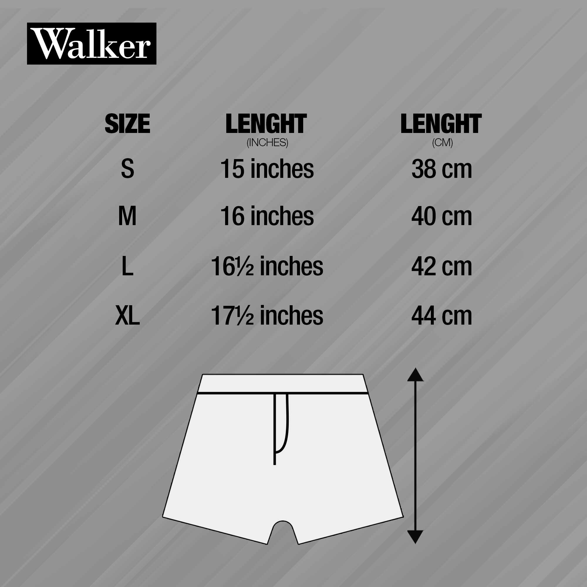 Walker Boxer Checkered Shorts Basic Cotton Comfort (Single Pack ...