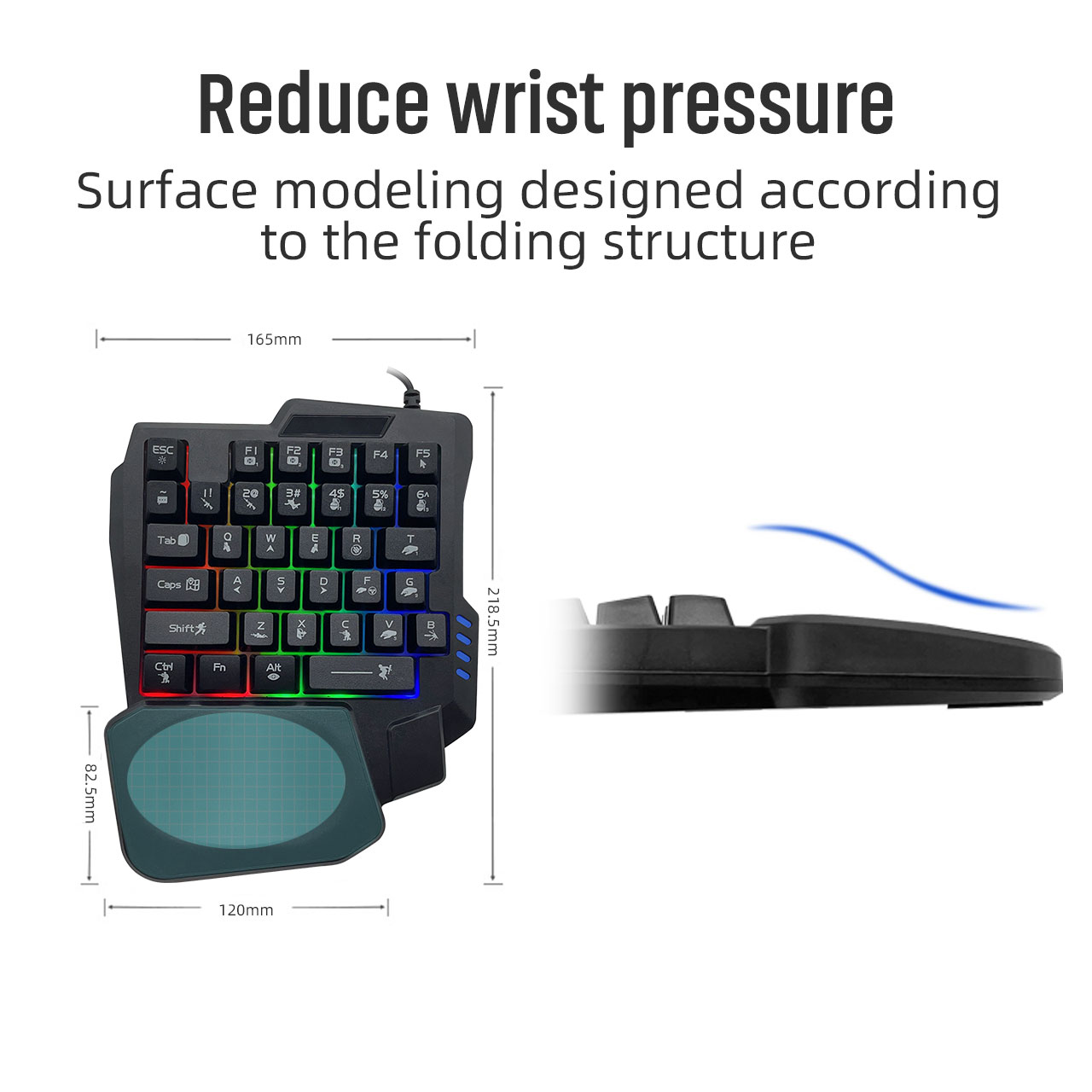 Zeus 35 Keys One-handed Gaming keyboard Ergonomic Keypad for Laptop ...