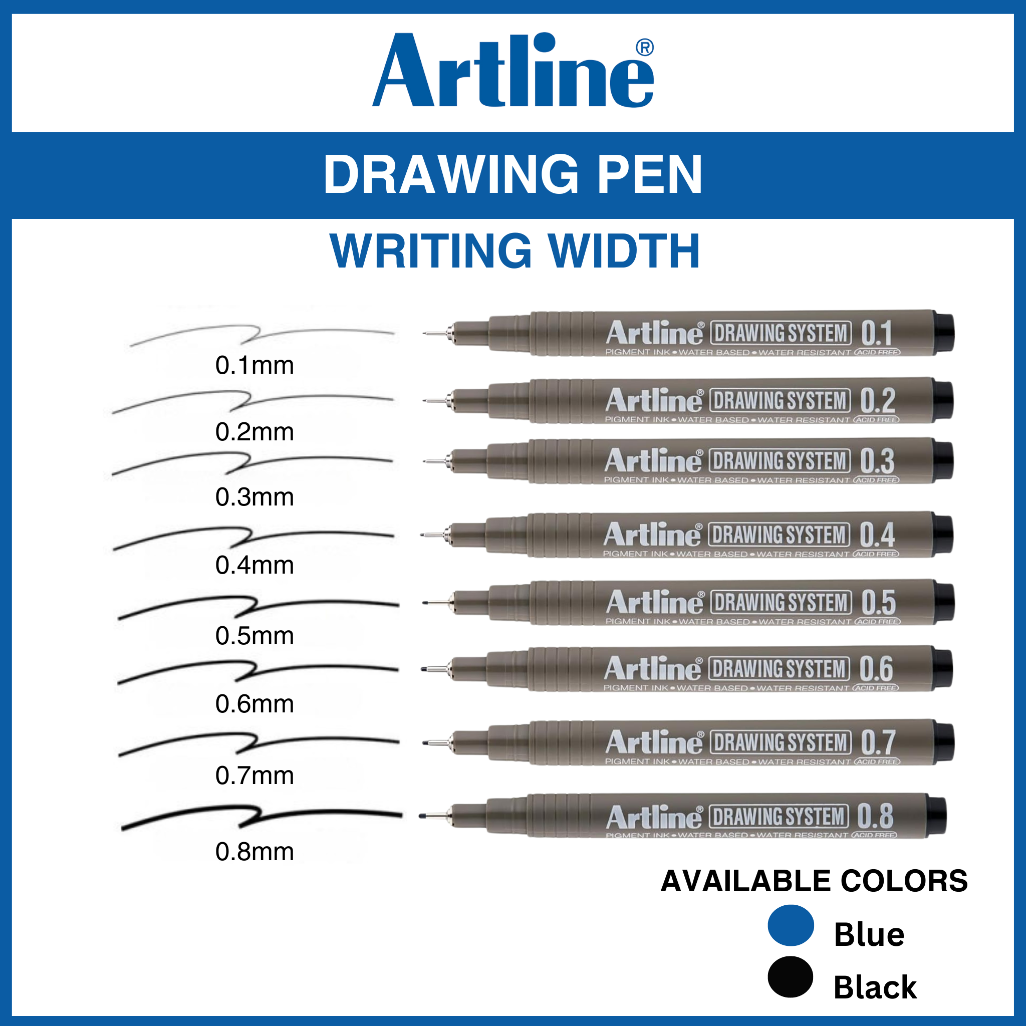 ARTLINE Drawing Pen 0.8mm (EK238) | Shopee Philippines