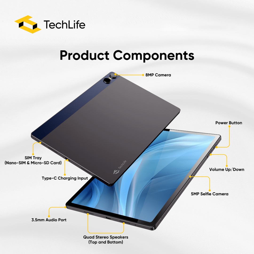 realme TechLife Pad Tablet | 4GB+128GB | 10.36" Large 2K Display | Quad ...