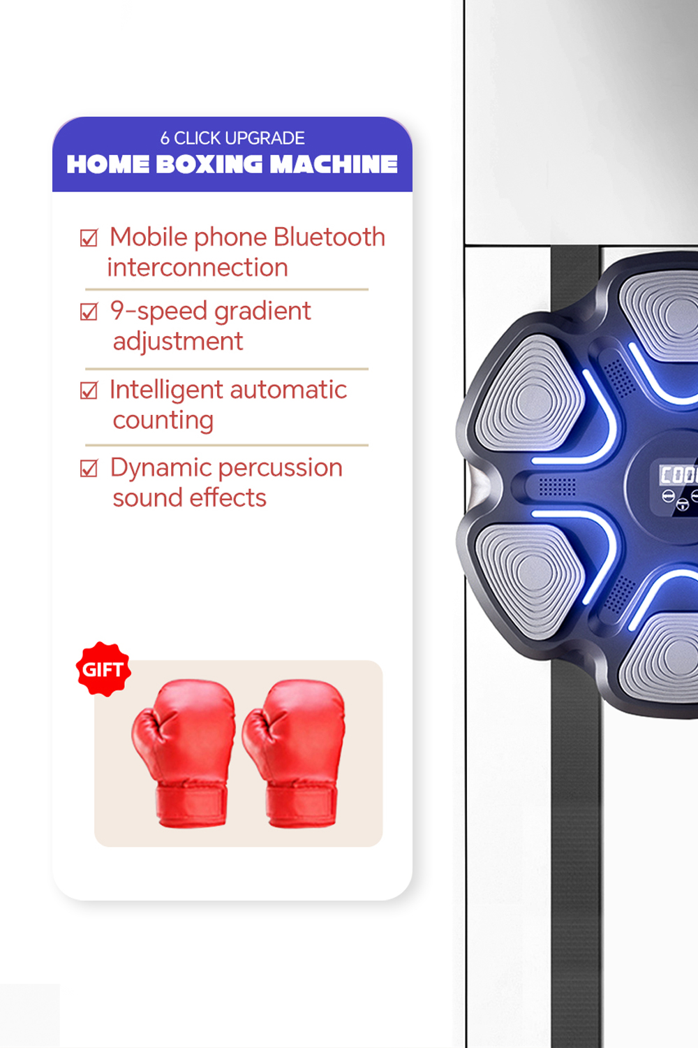 Smart Music Boxing Machine Electronic Boxing Response Target Bluetooth ...