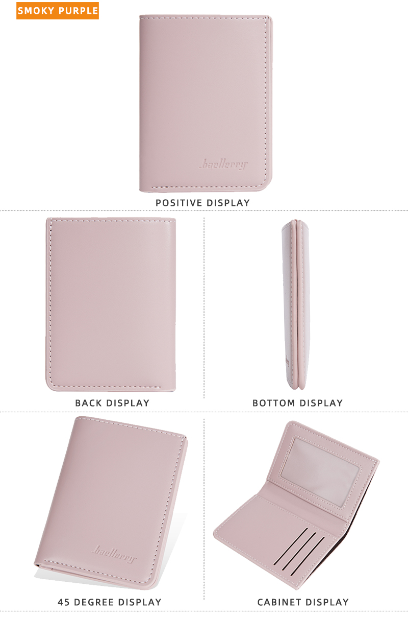 Baellerry Bi-Fold Classic Slim PU Leather Wallet For Women | Shopee ...