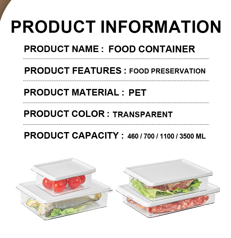 Refrigerator Freezer Storage Box Fridge Container Food Organizer ...