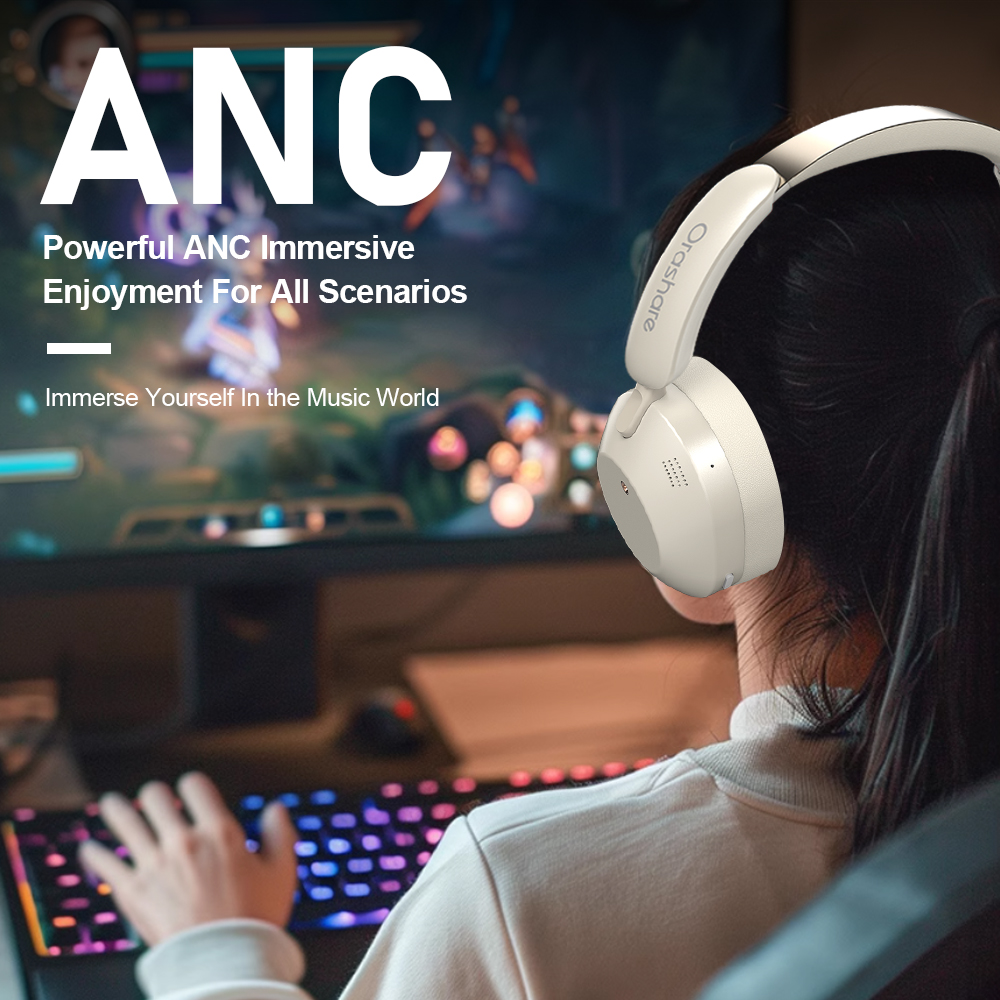 Orashare HS02 Wireless Headphones ANC Noise Canceling Foldable ...