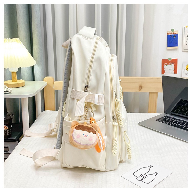 Mumu 9040 Cute Students Back Pack Plain Large Capacity Unisex Bag For ...