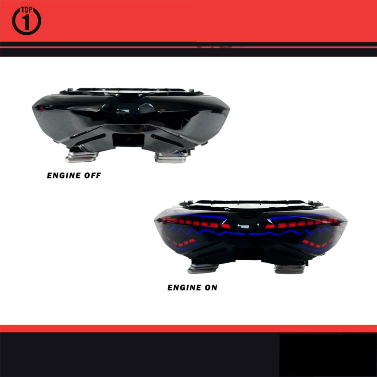 Top1 Racing LED Tail Light Assembly for YAMAHA NMAX 155/V2 #5549 ...