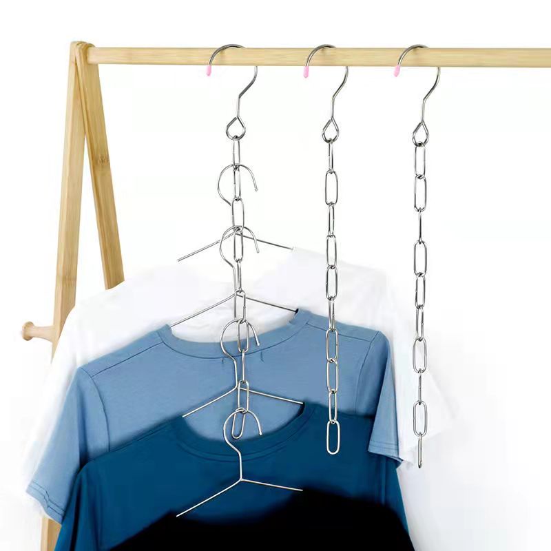 Metal And Plastic Loop Chain Hanger Hangerloop Chain Hanger Clothes ...