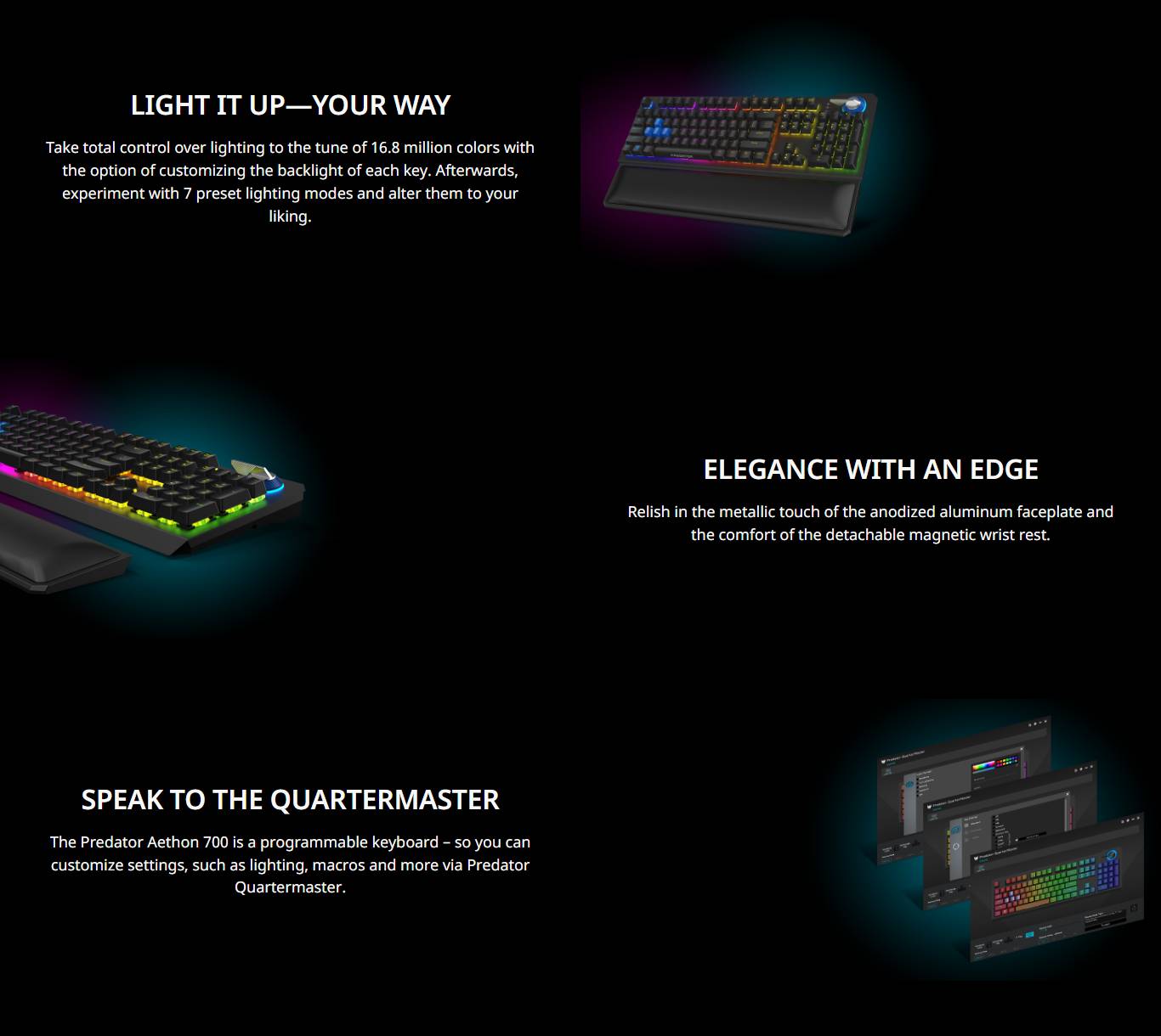 Acer Predator Aethon 700 PKW120 RGB Mechanical Gaming Keyboard (GP ...