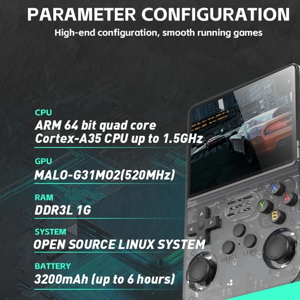 GameCove R36S Retro Handheld Video Game Console Linux System 3.5 Inch ...